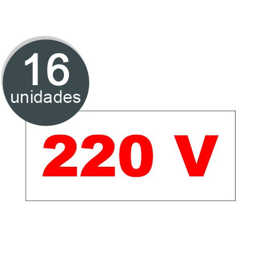 Adesivo 220 volts 220v Etiqueta Tomada Para Identificação Voltagem ...
