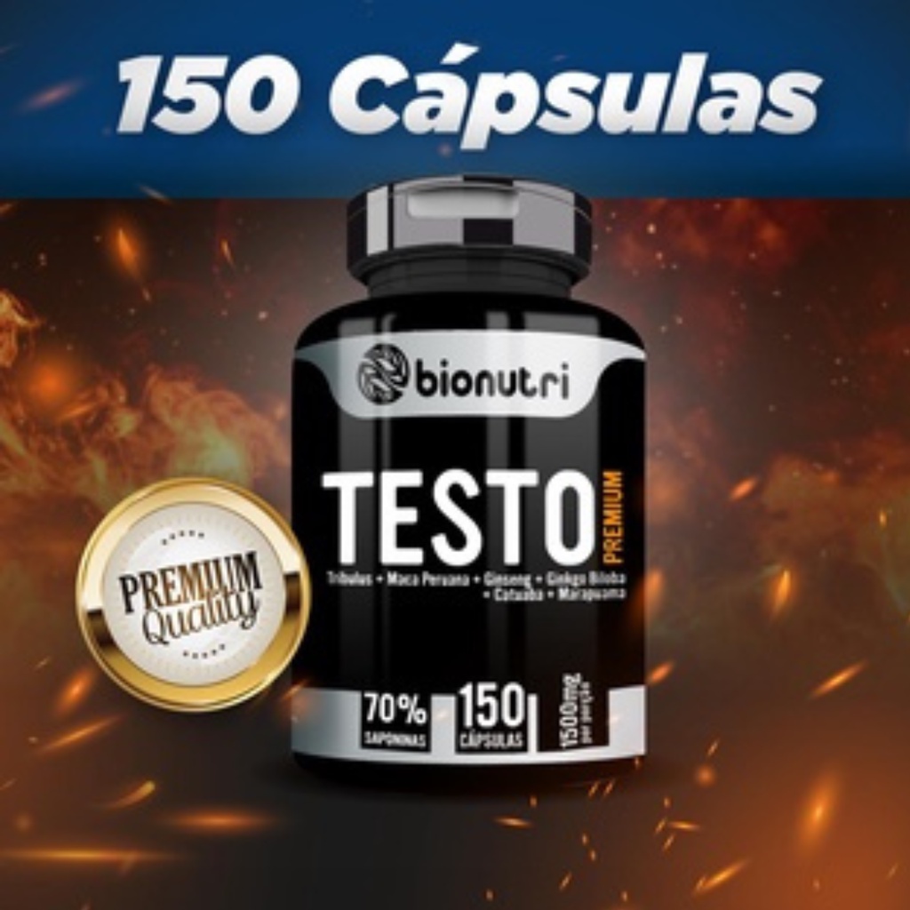 Testo Premium 1500mg Puro Massa Muscular e Força 150 caps | Shopee Brasil