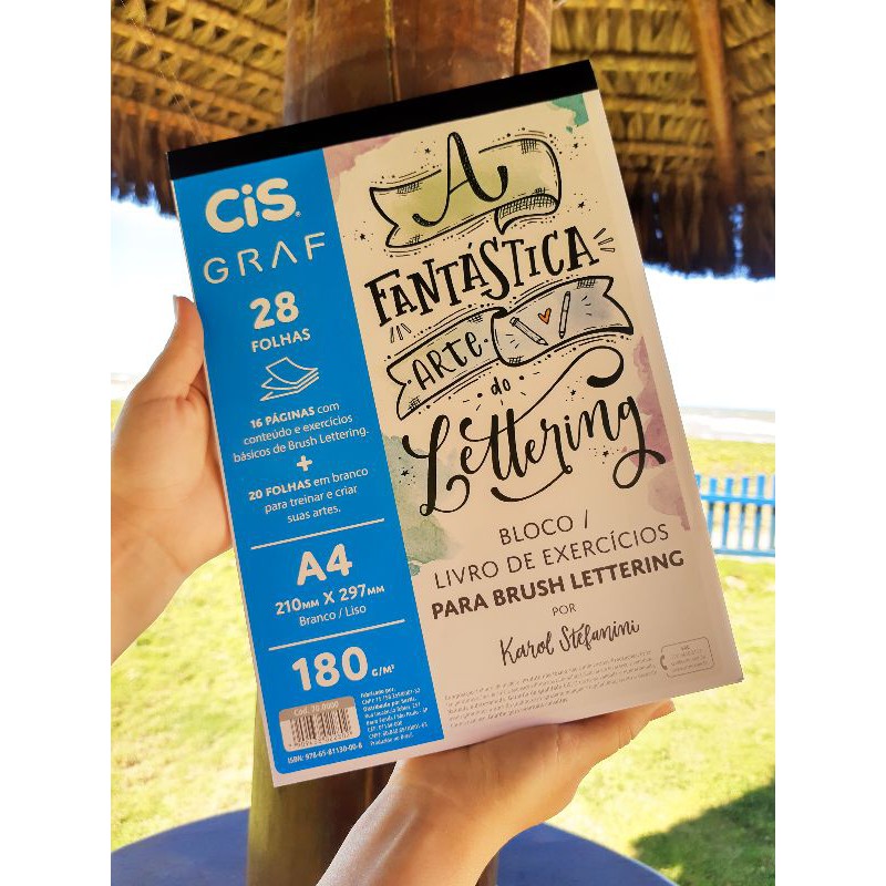 Bloco Exercícios Lettering A4, CiS, Graf, Karol Stefanini, 180gr, 28 ...