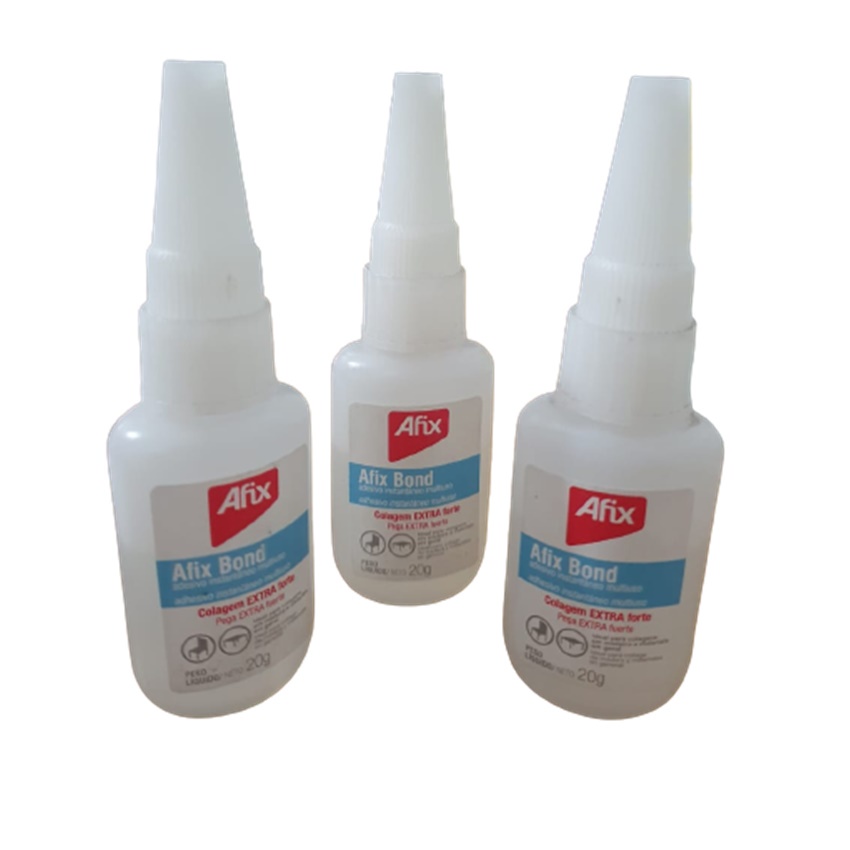 Kit 5 Adesivo Afix Instantâneo Multiuso Cola Extra Forte 20g | Shopee ...
