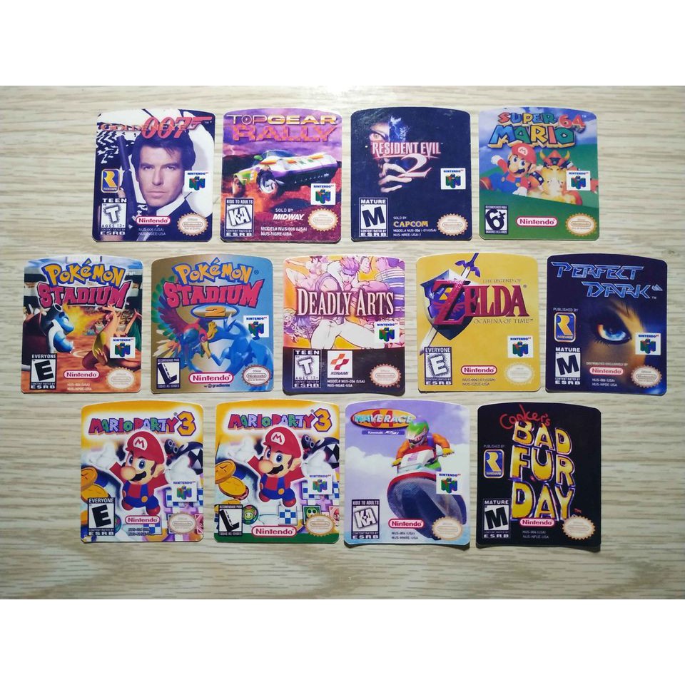 Etiqueta Adesiva GAMES (LABEL) Para: N64, SNES, Mega Drive, Master ...