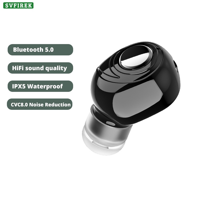 Mini Fone De Ouvido Sem Fio TWS Fones Intra-Auriculares Com Microfone ...