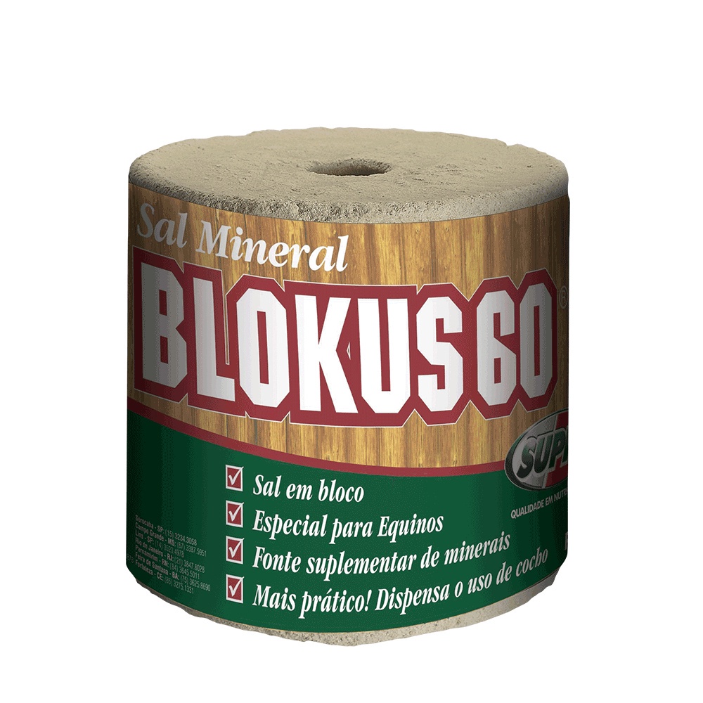 Bloco Sal Mineral Blokus Para Cavalo Nutrição Equina Supra | Shopee Brasil