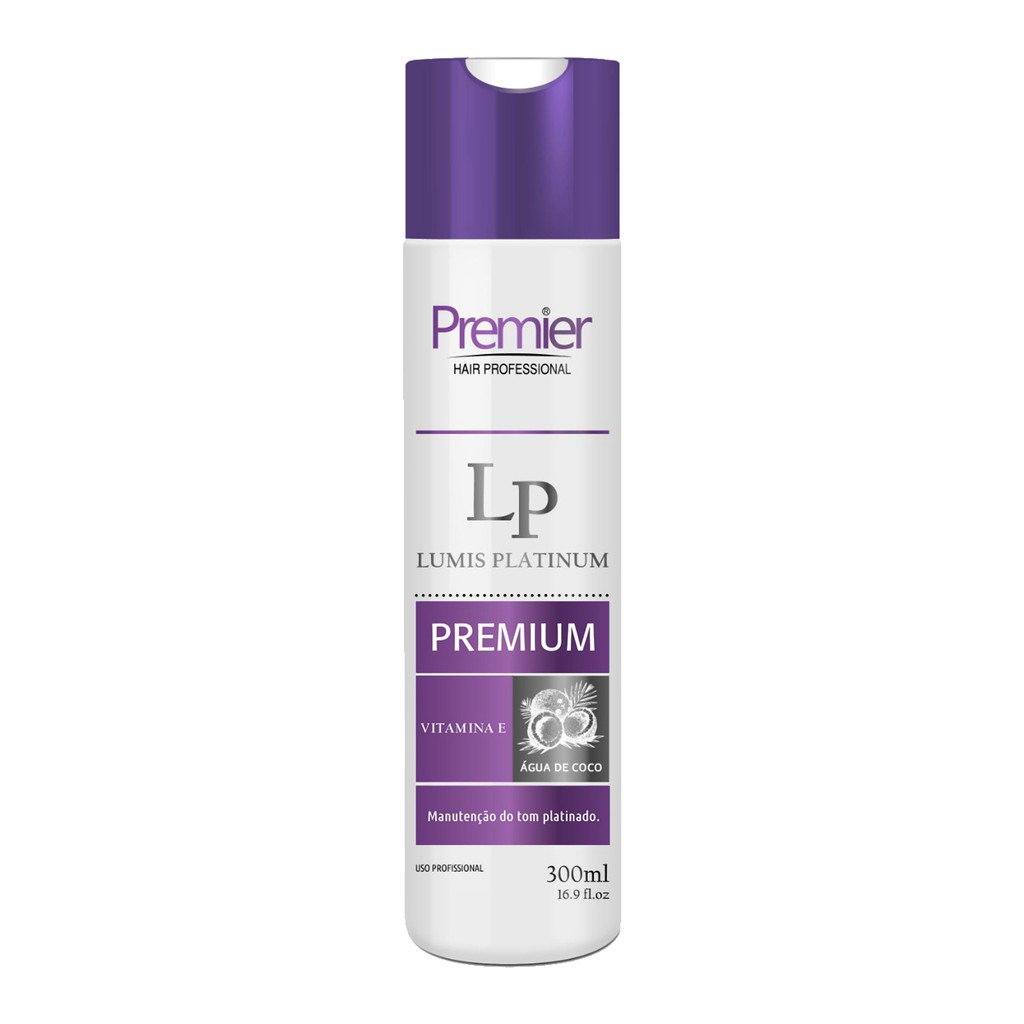 Shampoo Roxo Matizador Lumis Platinum Premium 300ml Premier Hair ...