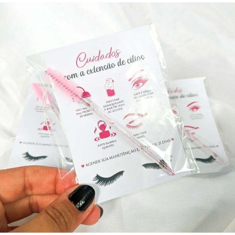 12 Mimos Cliente Lash Designer - Cartão + Escovinha | Shopee Brasil