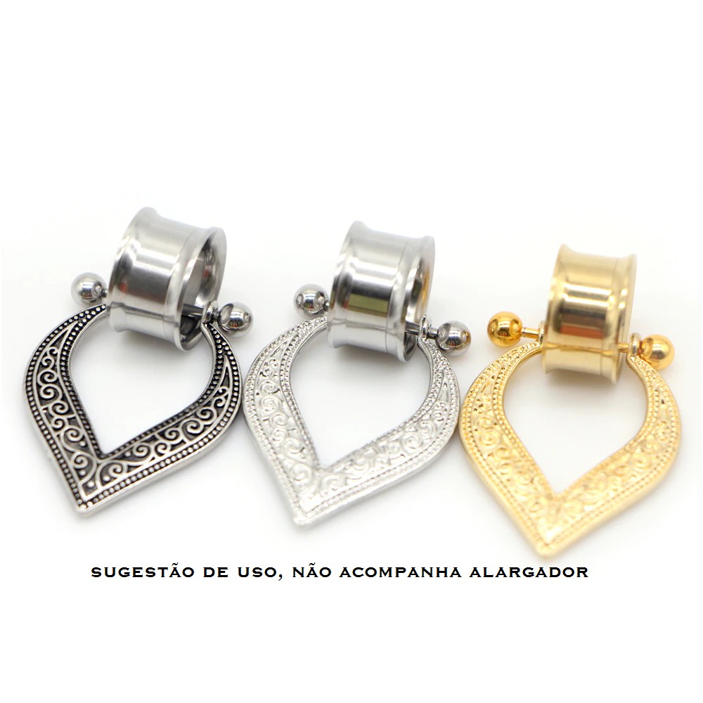 Pêndulo Peso Alargador Inca Com Piercing Unidade | Shopee Brasil