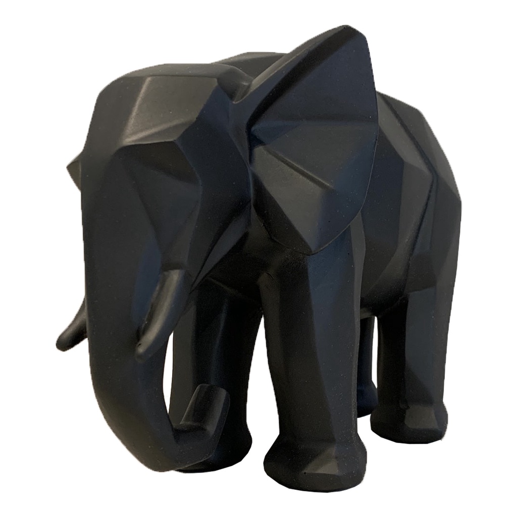 Escultura Elefante Preto em Poliresina - 16x11x21cm | Shopee Brasil