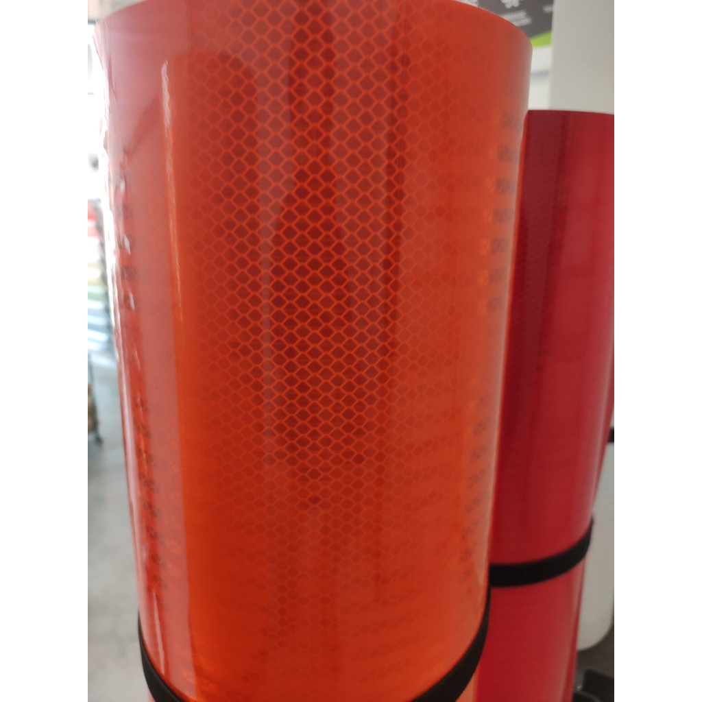 ADESIVO PELICULA REFLETIVO PRISMATICO DM ROLO 1m x 60cm SINALIZAÇÃO ...