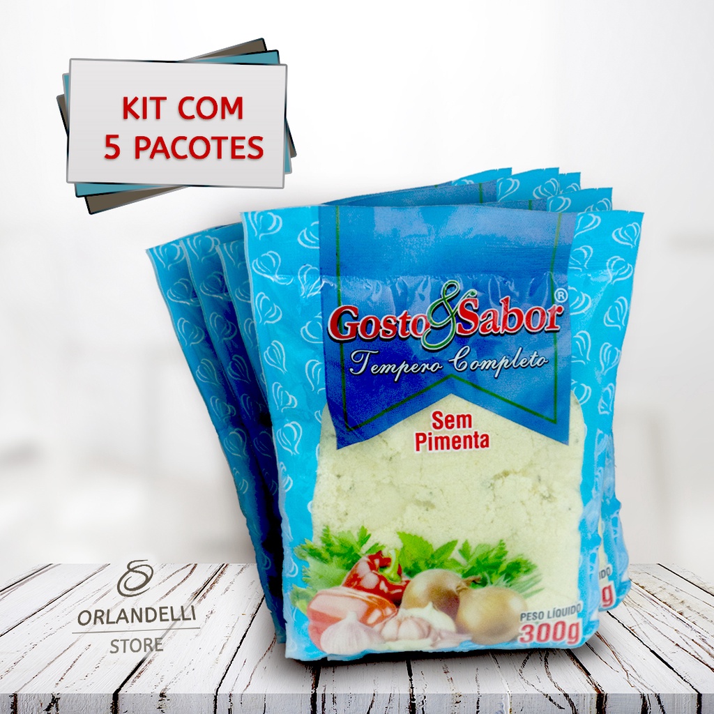 Kit com 5 pacotes de Tempero Completo | Shopee Brasil