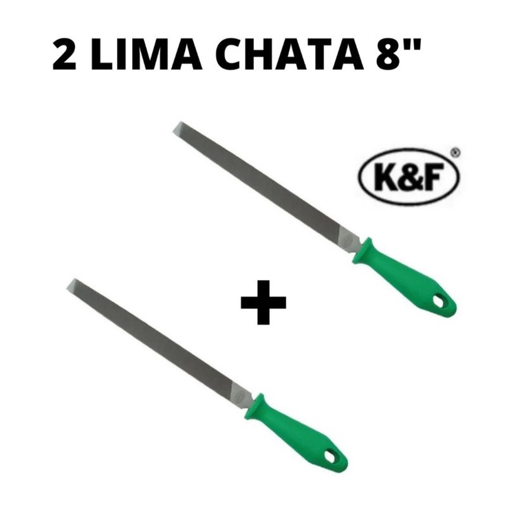 Lima K&f Com Cabo Chata Para Enxada 8 Polegadas 200mm (Kit com 2 Limas ...
