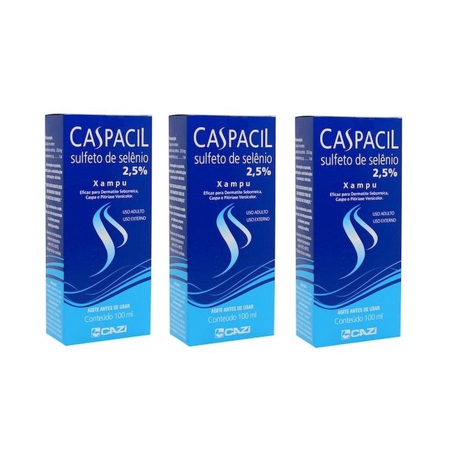 Kit Com 3 Caspacil Shampoo Anticaspa 100ml | Shopee Brasil
