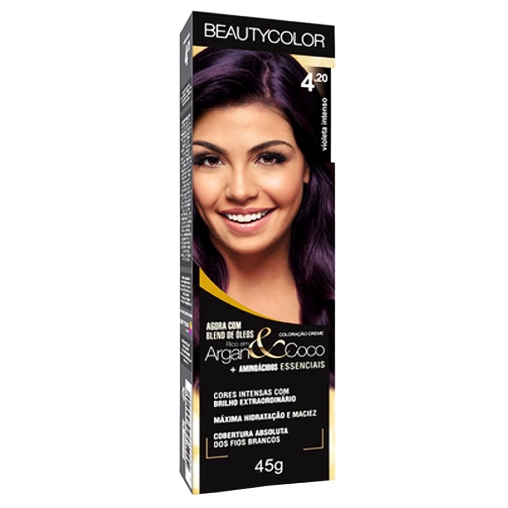 Coloração Violeta Intenso 45g 4.20 - Beauty Color | Shopee Brasil