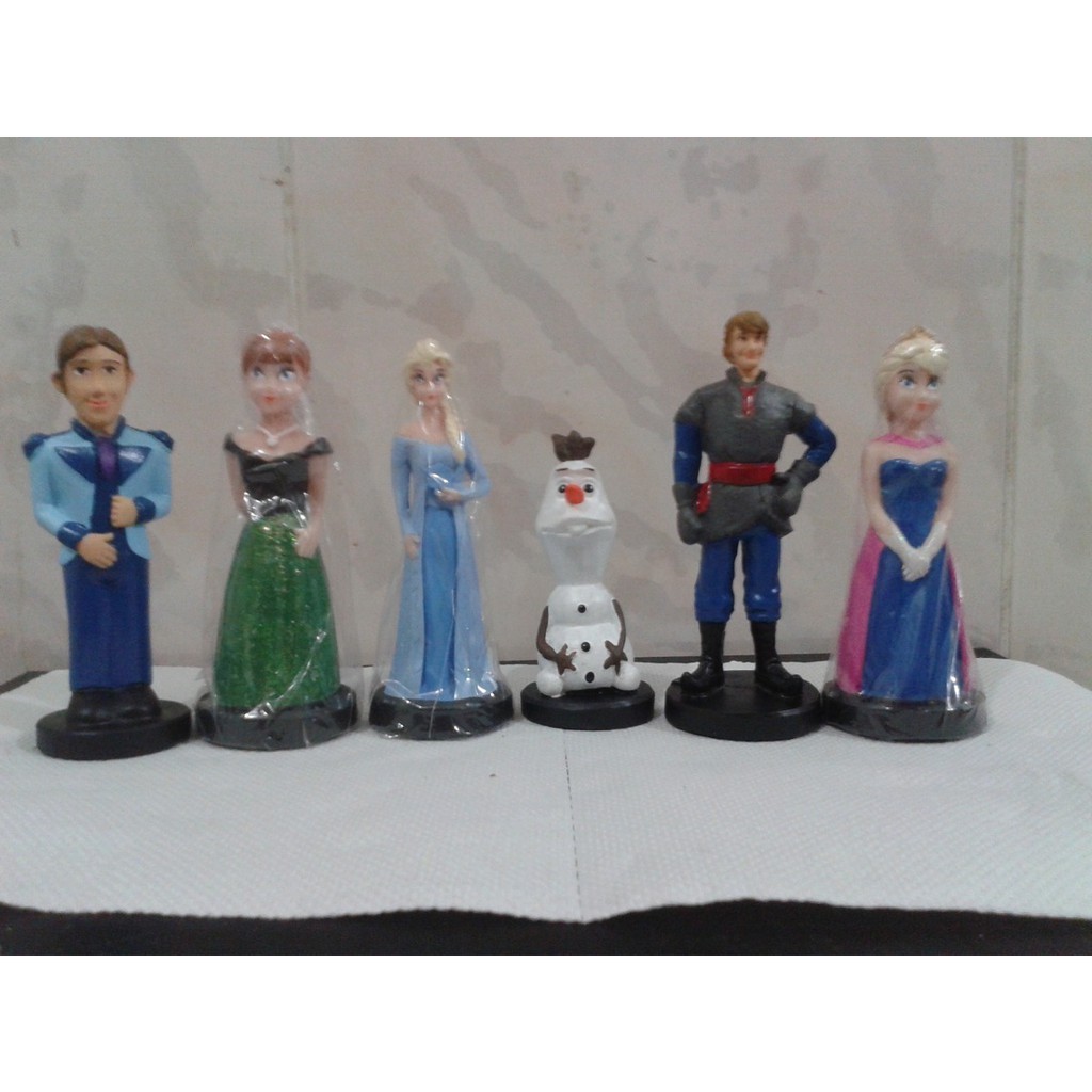 Kit 6 personagens Bonecos Frozen Elsa Anna Hans Kristoff Olaf Resina ...
