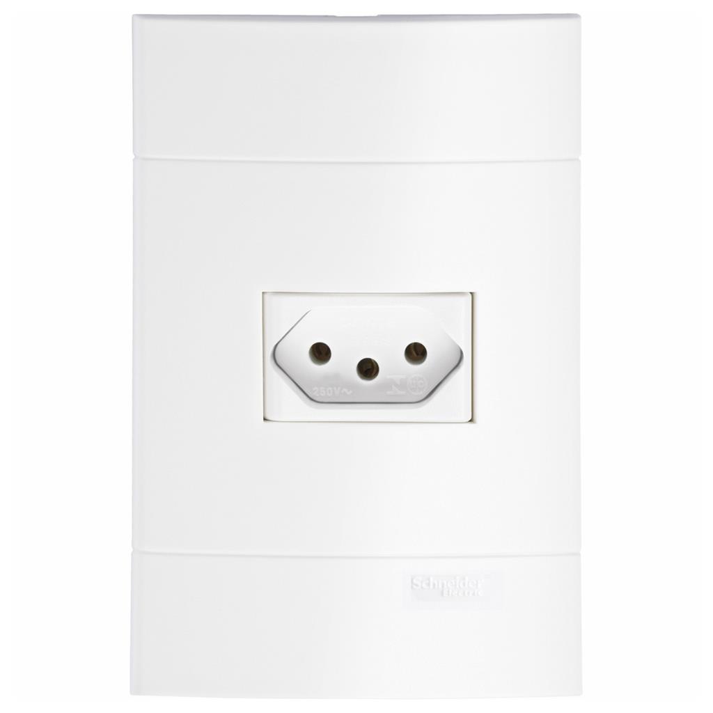 Conjunto 1 Tomada 2P+T Horizontal 20A 250V 4x2 Branco Lunare | Shopee Brasil