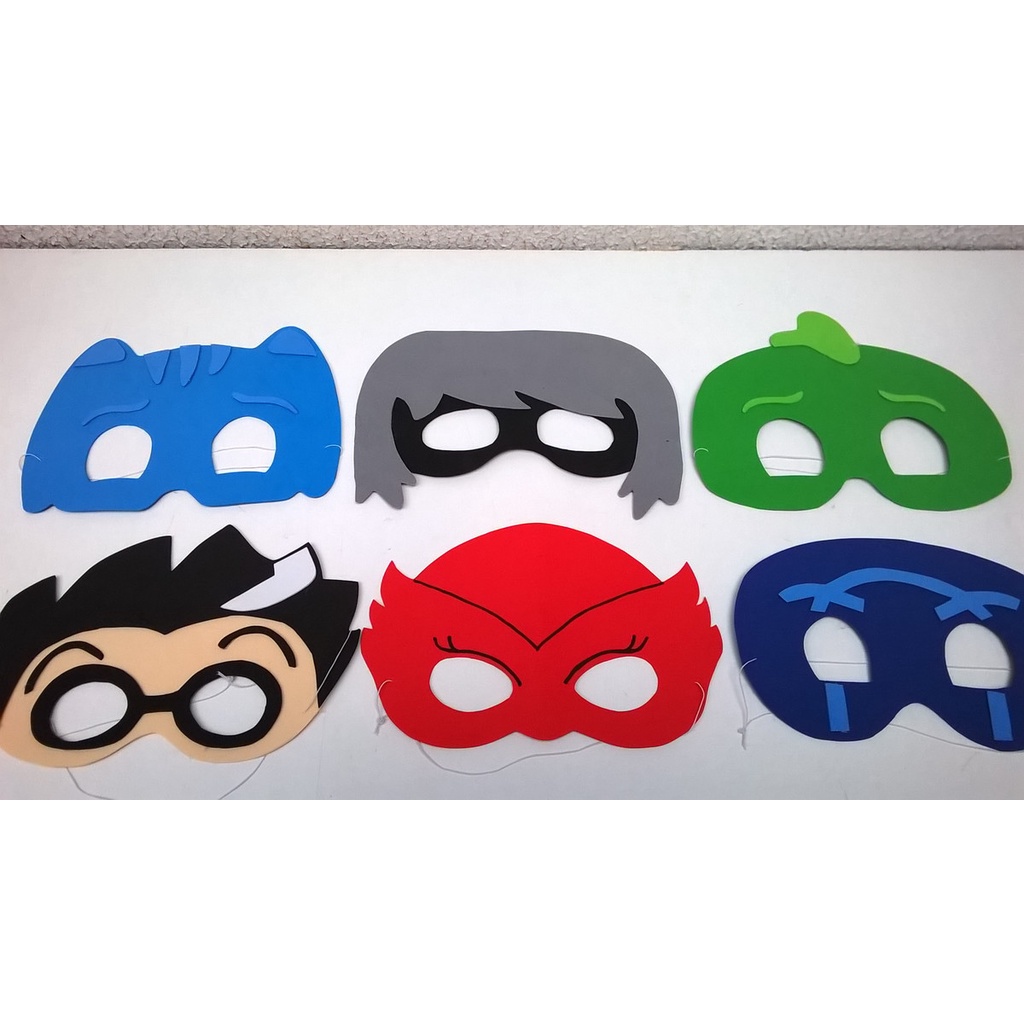Mascaras PJ Masks kit com 12 unidades | Shopee Brasil