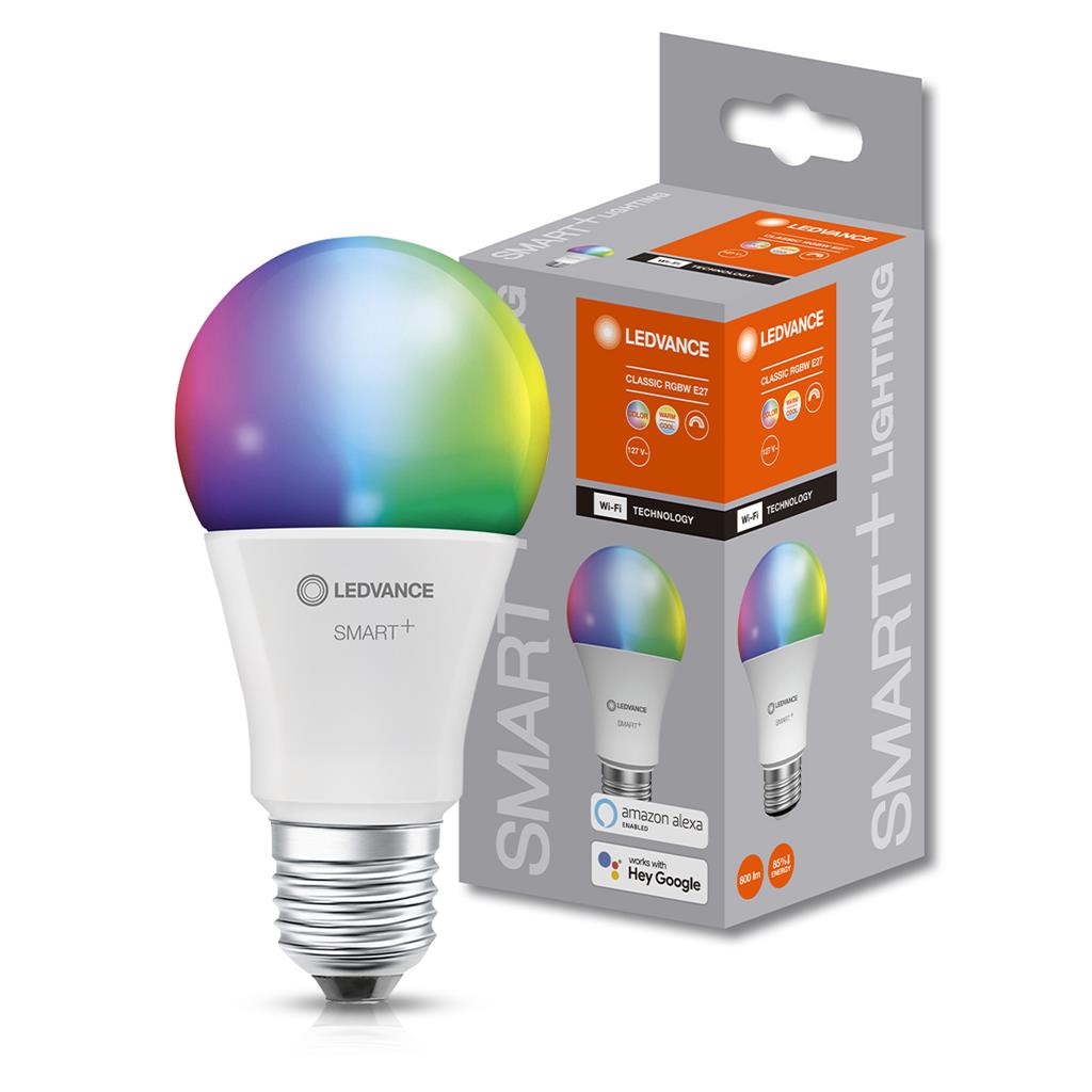 Lampada Smart Led RGBW Bulbo 9W 127V E27 Wifi Ios Android | Shopee Brasil