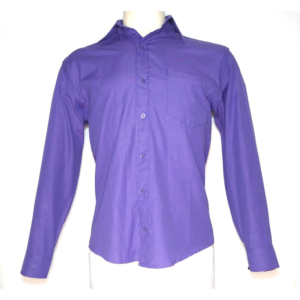 Camisa Social Manga Longa - Roxa | Shopee Brasil