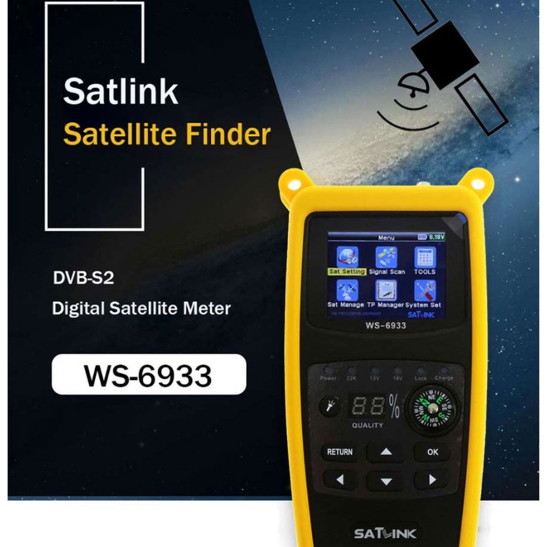 ORIGINAL Receptor De Satélite Satlink WS-6933 2.1 Polegadas Display Lcd ...