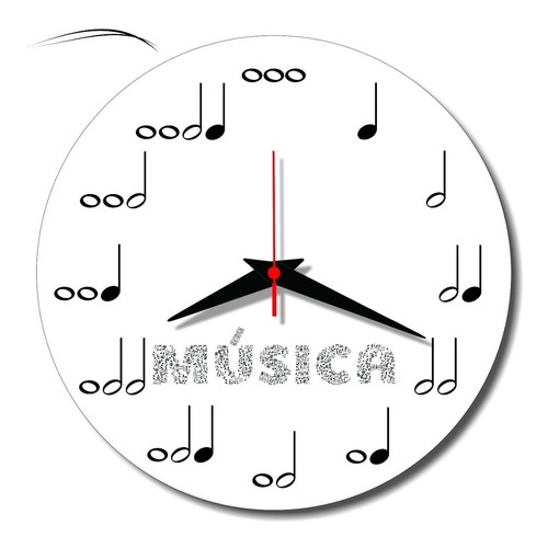 Relogio Parede Nota Musical Presente Criativo Musica Decorativo Sala ...