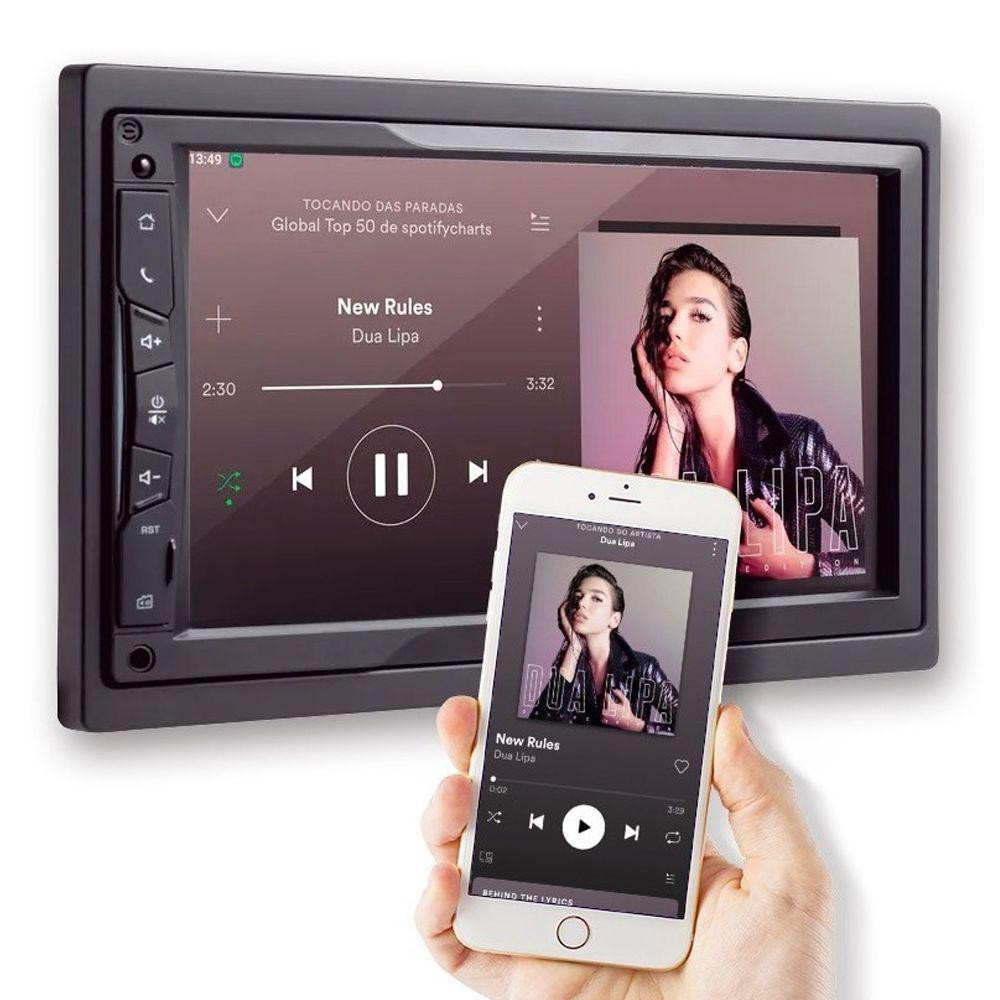 Central Multimídia Multilaser Evolve Universal Mp5 Com Espelhamento Bluetooth Rádio Auxiliar ...