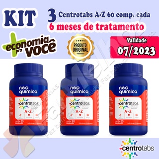 Kit 3 Centrotabs A-Z com 60 Comprimidos - Total 180 Comprimidos ...