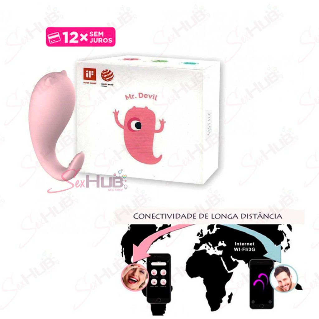 Vibrador Ponto G Bluetooth Link Whatsapp Internet Mr Devil Monster Pub Controlado por Qualquer ...