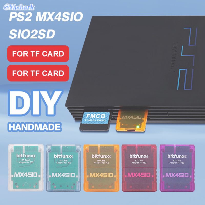Adaptador de Cartão SD Para PS2 SIO2SD MX4SIO Playstation 2 (yashark ...