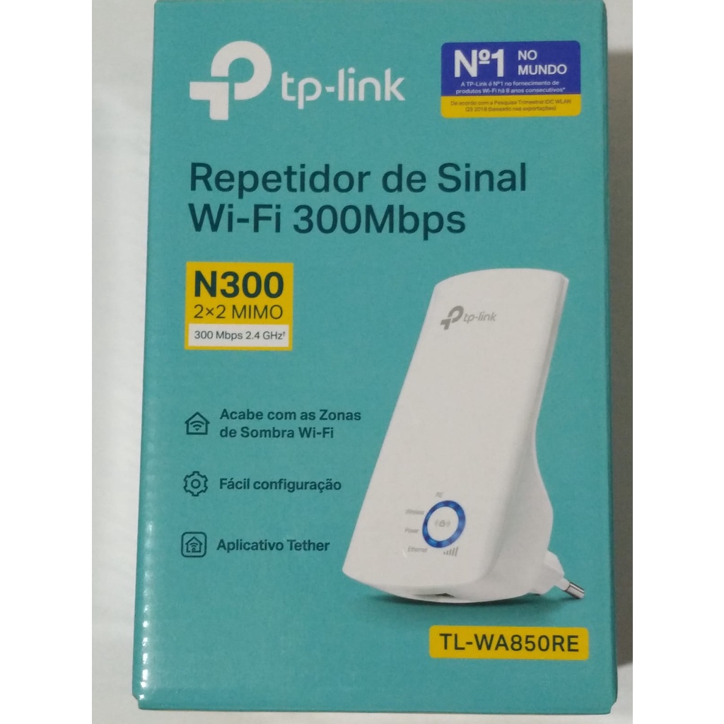 Repetidor de sinal Tp-link wi-fi TL-WA850RE 300Mbps – novo | Shopee Brasil