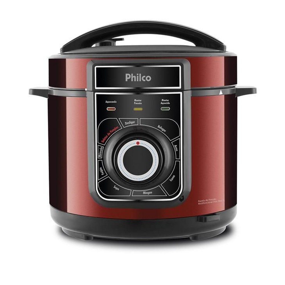 Panela De Pressão Elétrica Philco 5L Multifuncional 900w Inox Red 110v ...