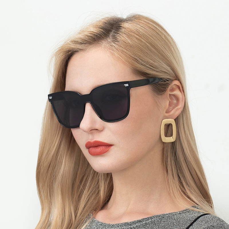 Óculos De Sol Feminino Com Armação Quadrada/Marro Do Oceano | Shopee Brasil
