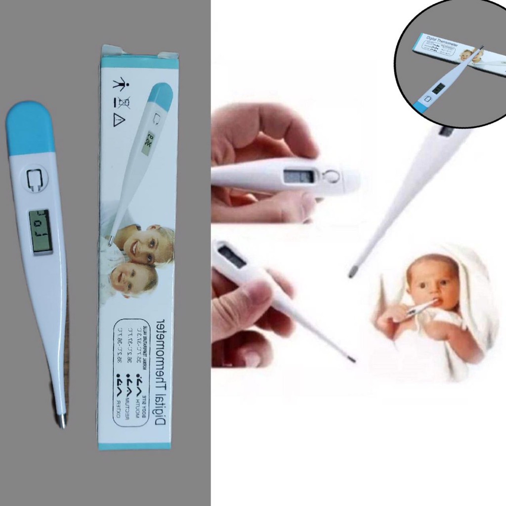 Termômetro Digital Axilar Febre Branco Termometro Infantil FRETE GRATIS ...