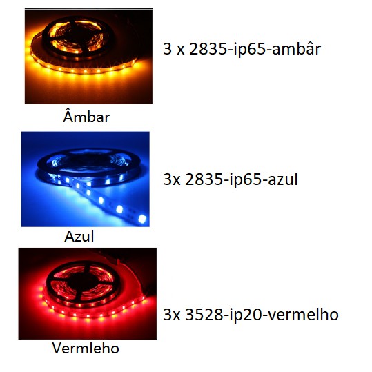 Fita led 2835 kit em 9 rolos liga 12V | Shopee Brasil