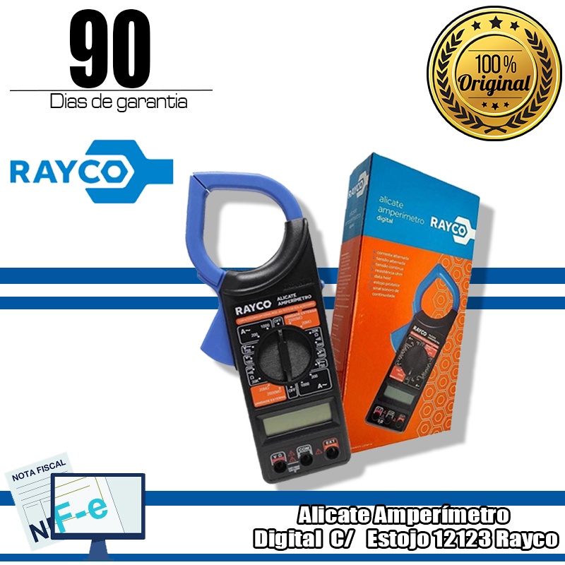 Alicate Amperímetro Rayco Digital Multímetro Com Estojo | Shopee Brasil