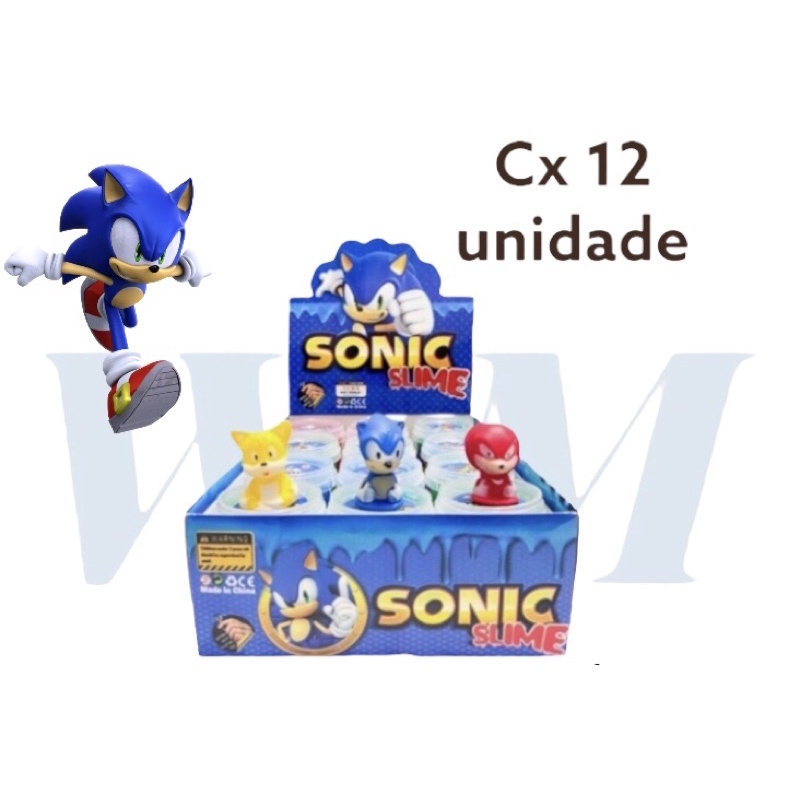 Slime com glitter + boneco sonic | Shopee Brasil