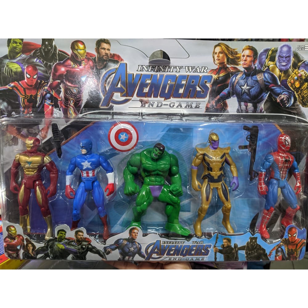 Kit Bonecos Super Heróis Avengers Marvel vingadores 5 Figuras de Ação ...