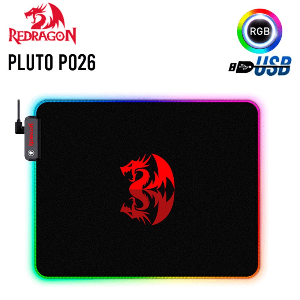 MousePad Rgb Redragon Gamer Original 330x260cm Pluto - P026 | Shopee Brasil