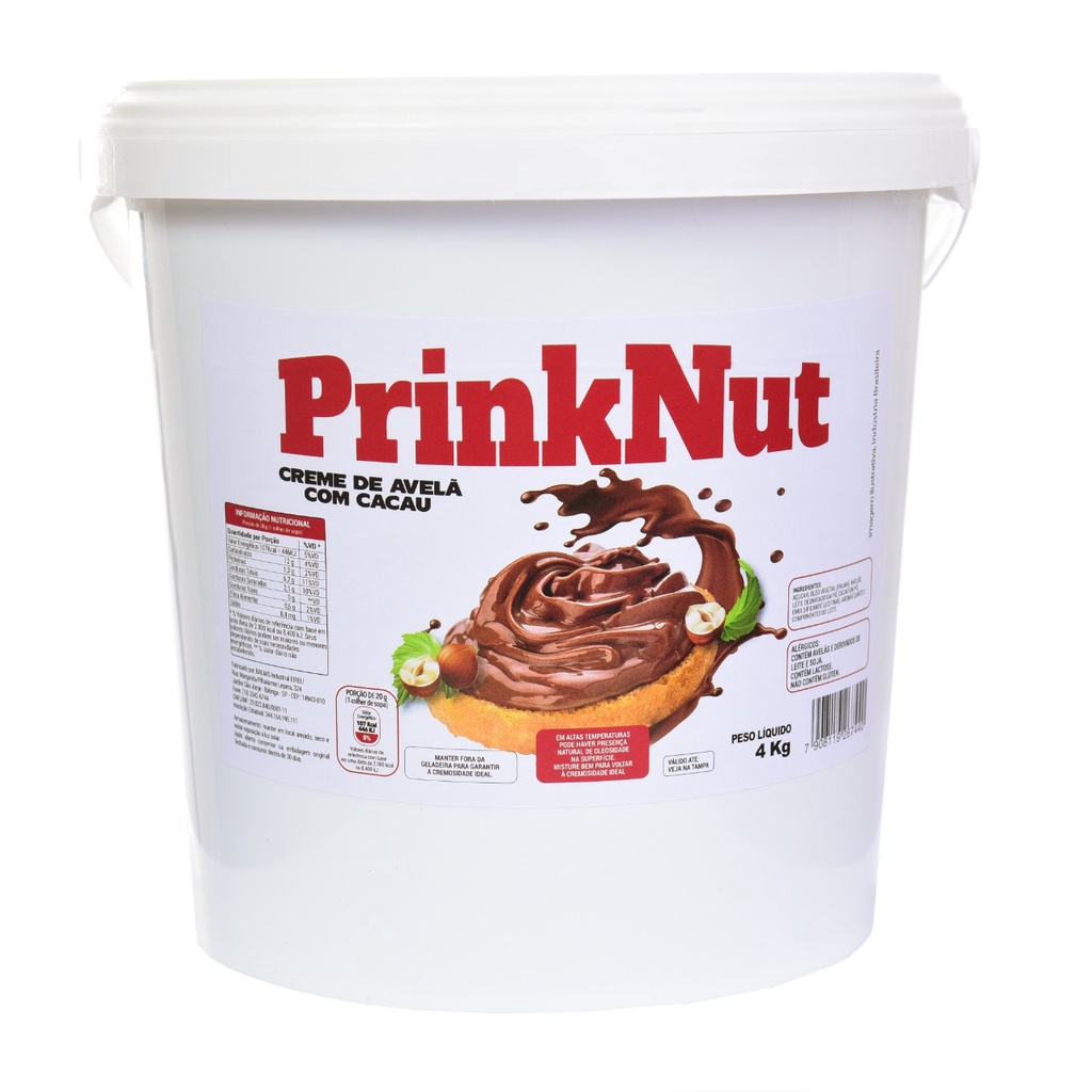 Prink Nut Creme De Avelã Com Cacau 2 kilos receba 2 potesde 1 kilos ...