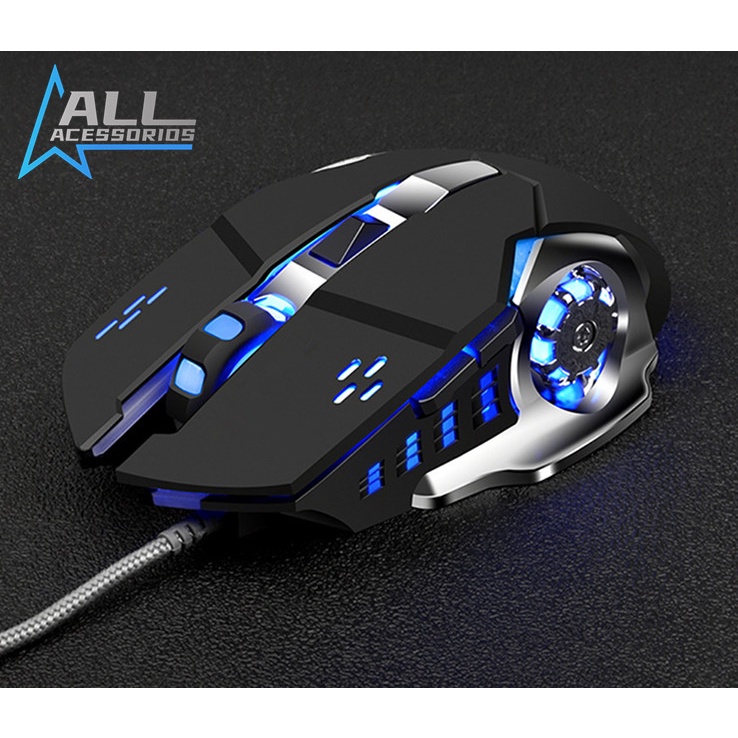 Mouse Gamer Led Rgb Com Fio Para Computador Notebook Pc | Shopee Brasil