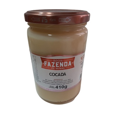 Cocada cremosa pote de vidro Fazenda de Minas 410 gramas | Shopee Brasil