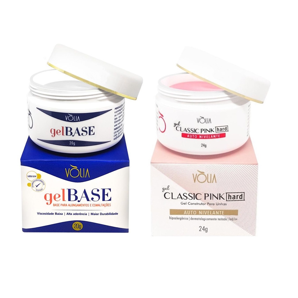 KIT VOLIA - 1 GEL BASE 20g + 1 PINK HARD 24g | Shopee Brasil