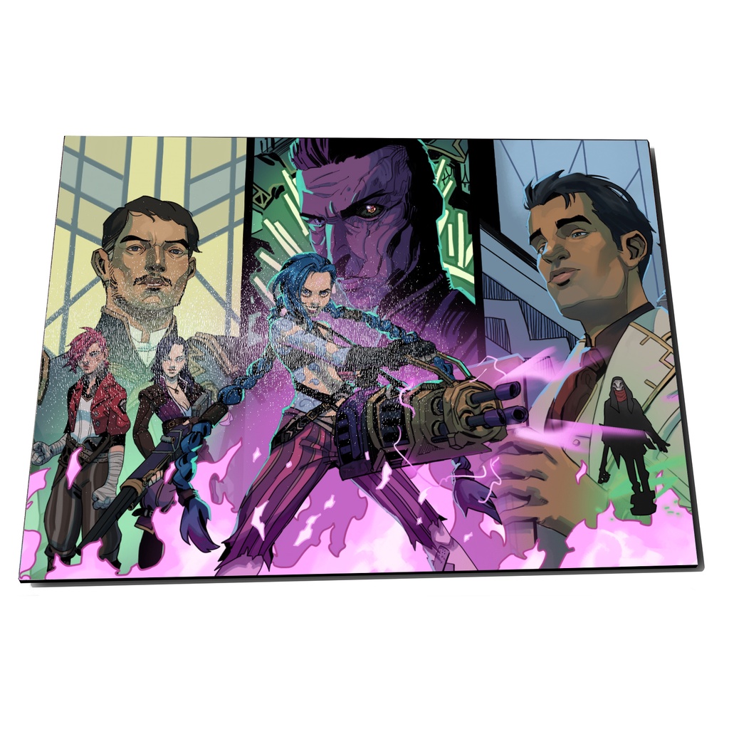 Placa Arcane League Of Legends Jinx Silco Vi Jayce Caitlyn Powder Série ...