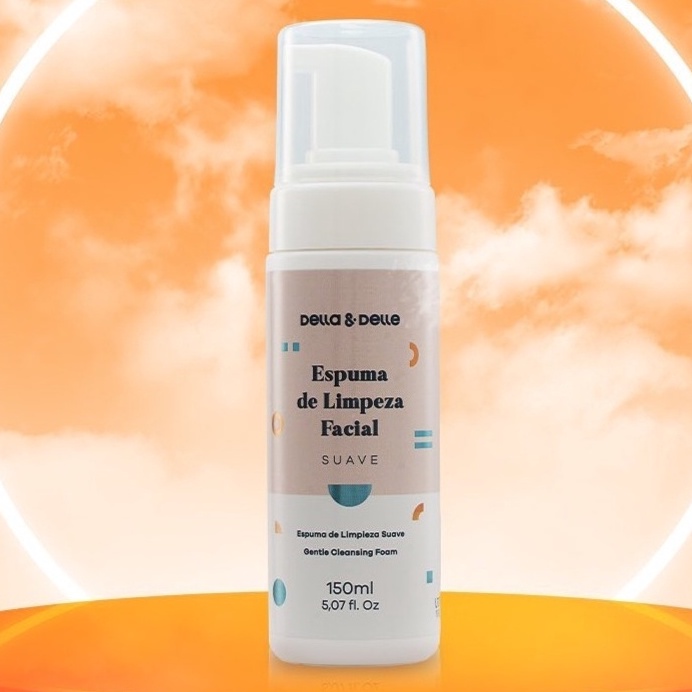 Della e Delle / Espuma de Limpeza Facial - 150ml | Shopee Brasil