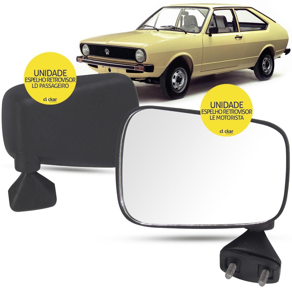 Espelho Retrovisor Externo Preto Volkswagen Passat 1974 1975 1976 1977 1978 1979 1980 1981 ...