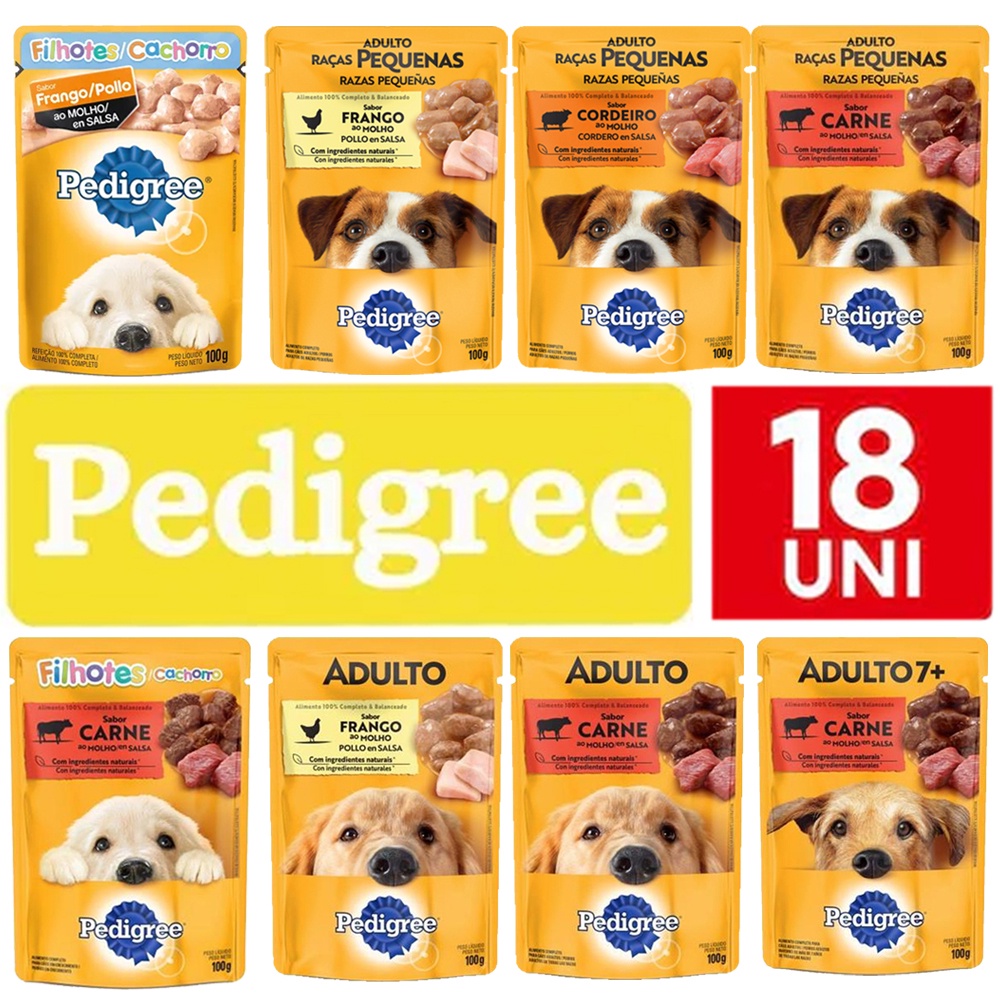 Ração Úmida Pedigree Petiscos Para Cachorros - Caixa com 18 Saches de ...