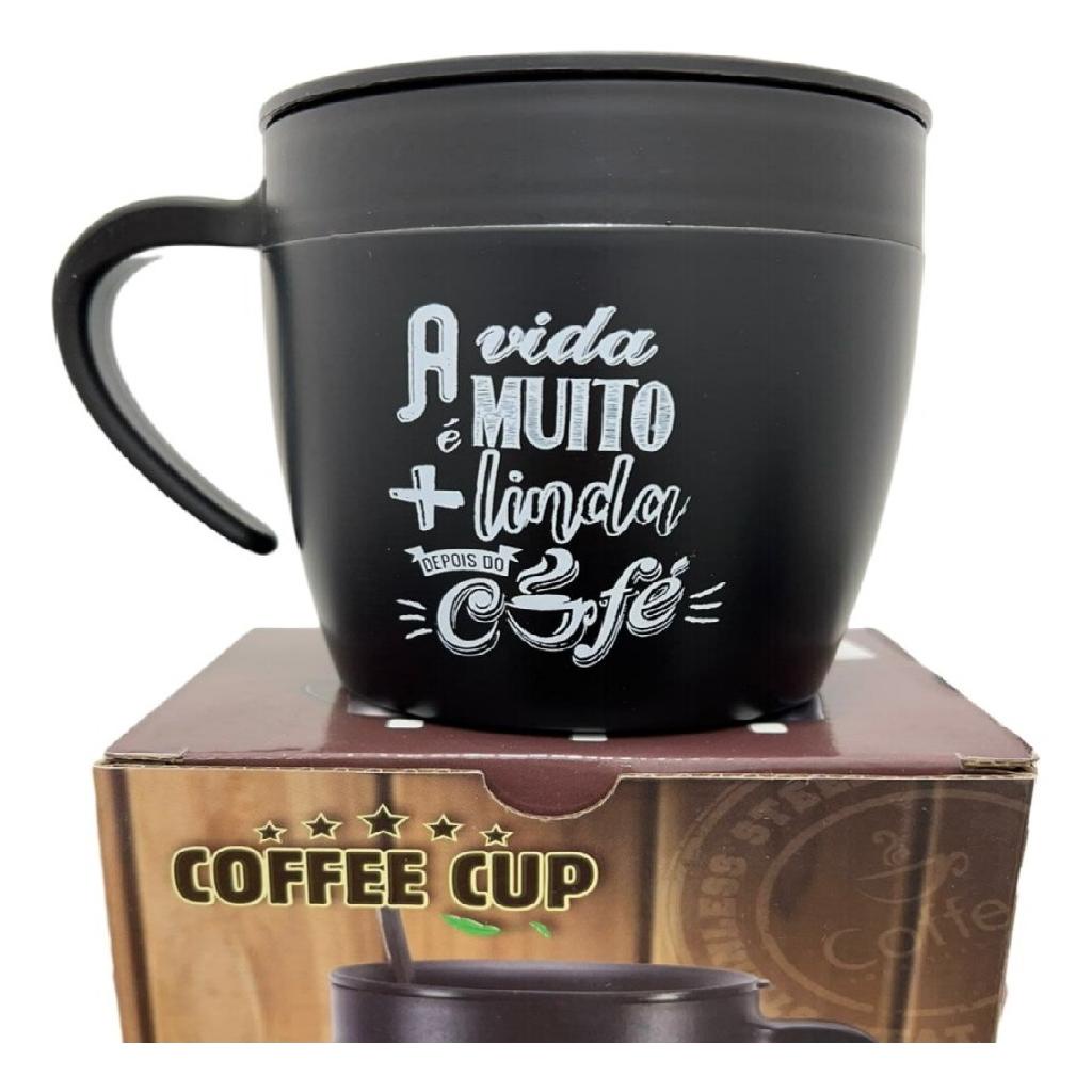 Caneca Copo Térmico Inox Café 400 Ml Quente Vacuum Premium | Shopee Brasil