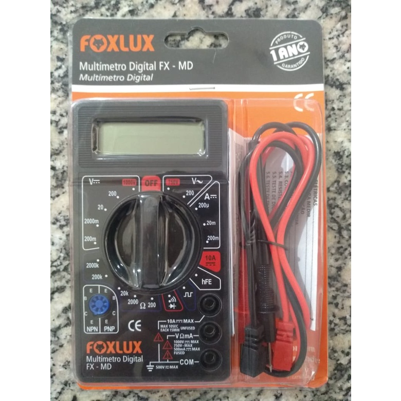 Multímetro digital FX Foxlux | Shopee Brasil