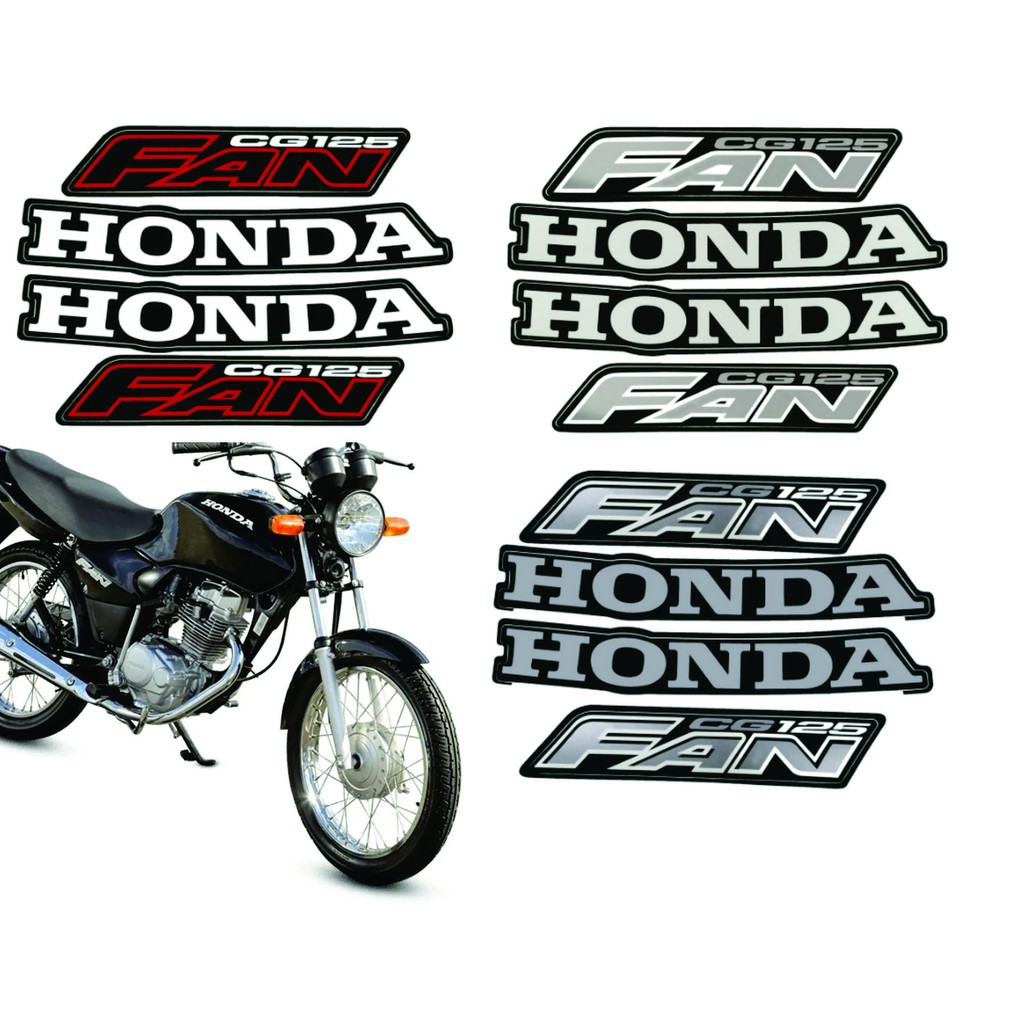 Adesivos Cg Fan 125 2006 2007 2008 Preta Padrão | Shopee Brasil