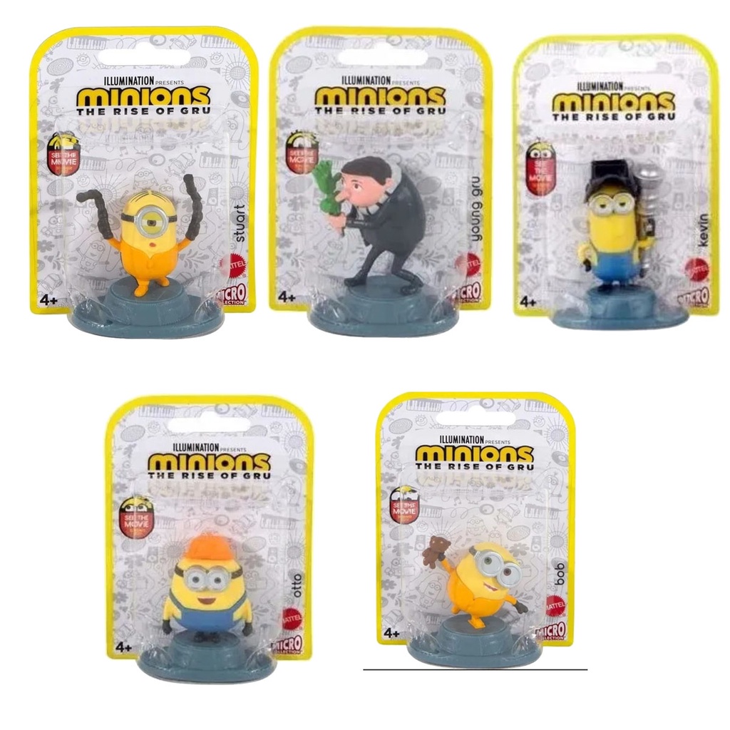 Bonecos Minions Meu Malvado Favorito Colecionáveis 5 cm Mattel | Shopee ...