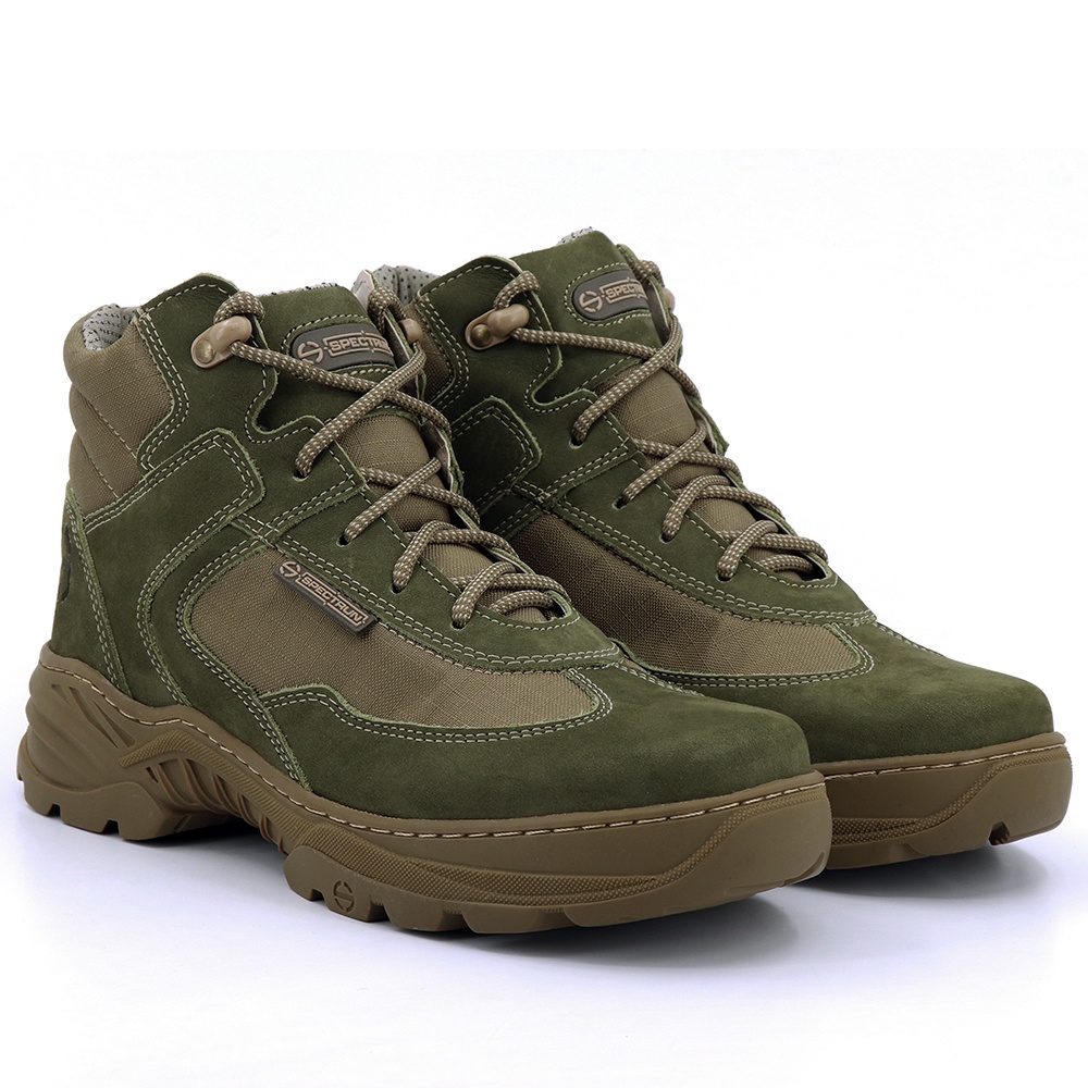 Bota Masculina Evoque Verde militar em couro legitimo tatica | Shopee ...
