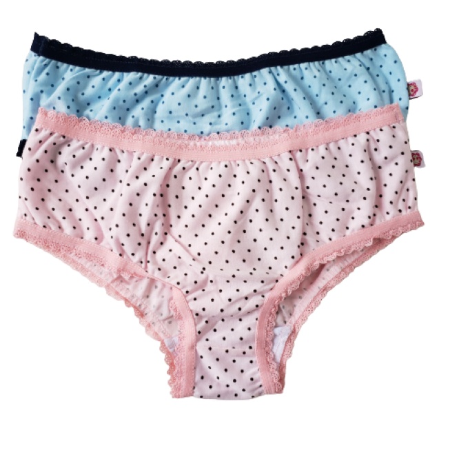 Kit 2 calcinhas Infantil em algodão e renda Menina 6 a 8 anos | Shopee ...